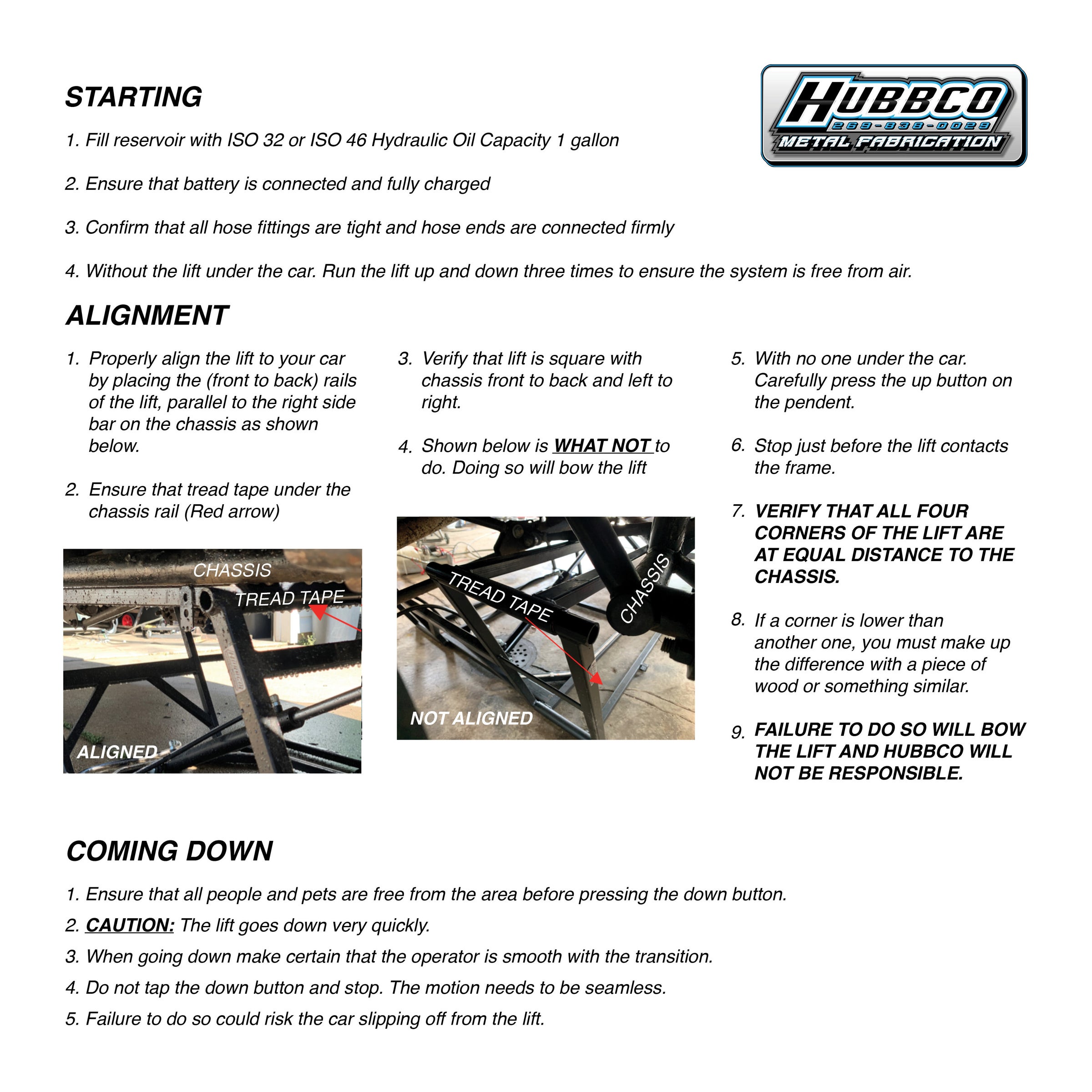 Tall Boy Race Car Pit Lift | Hubbco Racing Products
